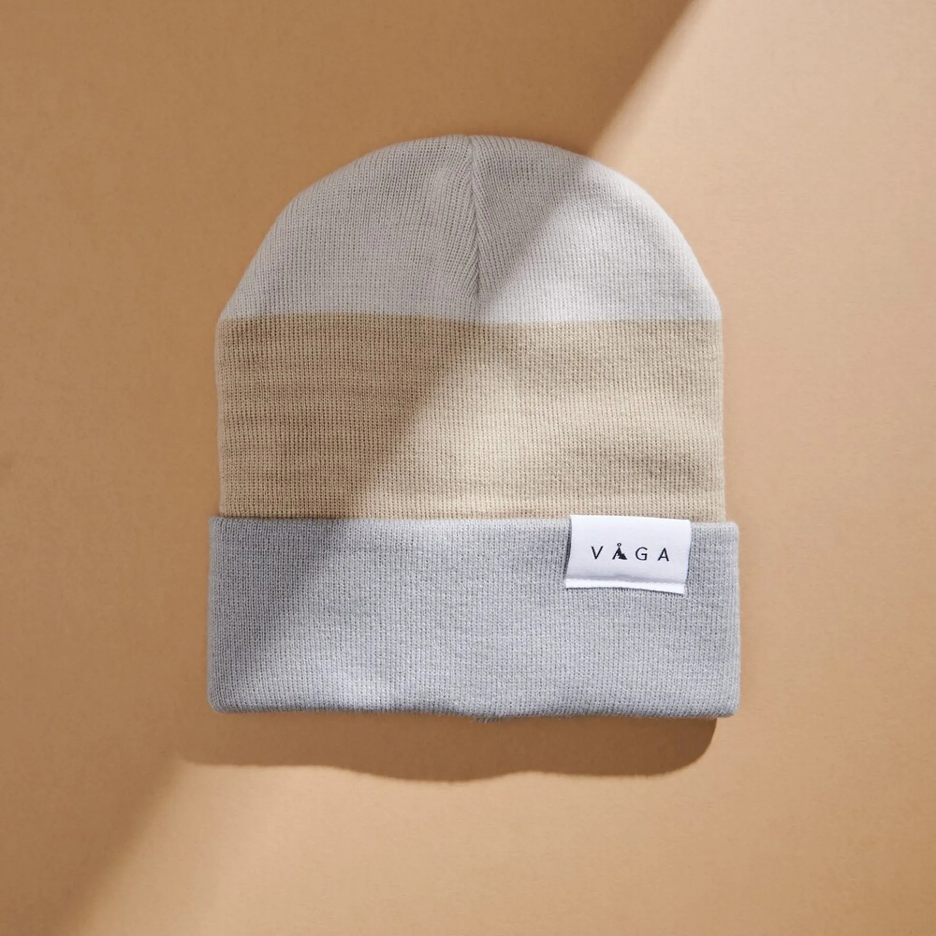 Våga Beanie Mist Grey/Fawn/Cream