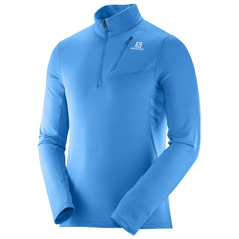 Salomon Grid HZ Mens Running Midlayer in Hawaiian Surf