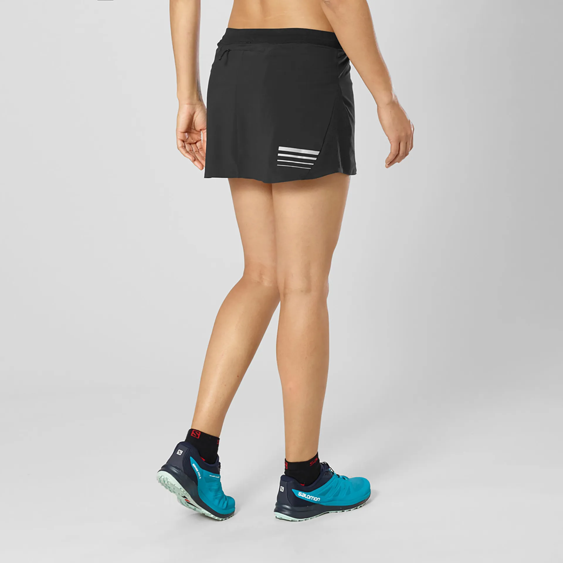 Salomon Lightning Pro Womens Running Skort in Black