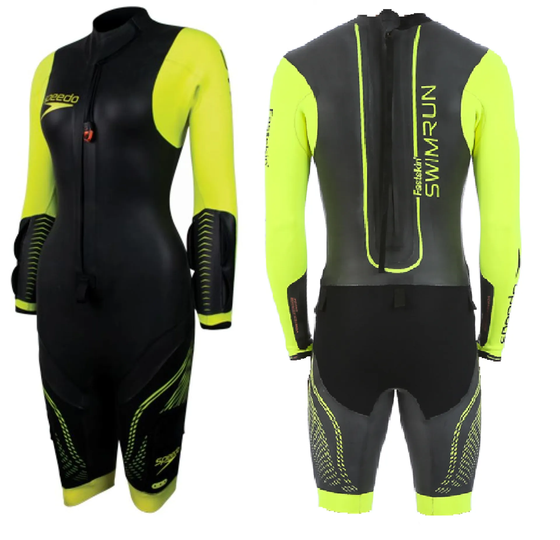 Speedo Fastskin Swimrun Wsuit Womens in Black/Yellow